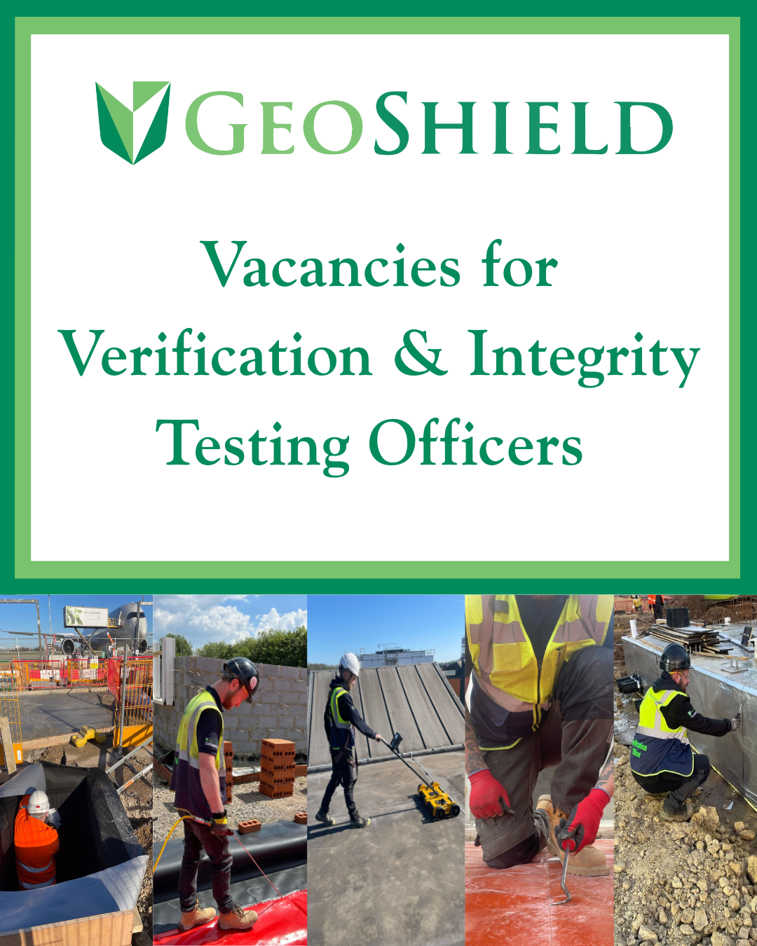 Careers At GeoShield for Gas Membrane Validation and Verification Officers